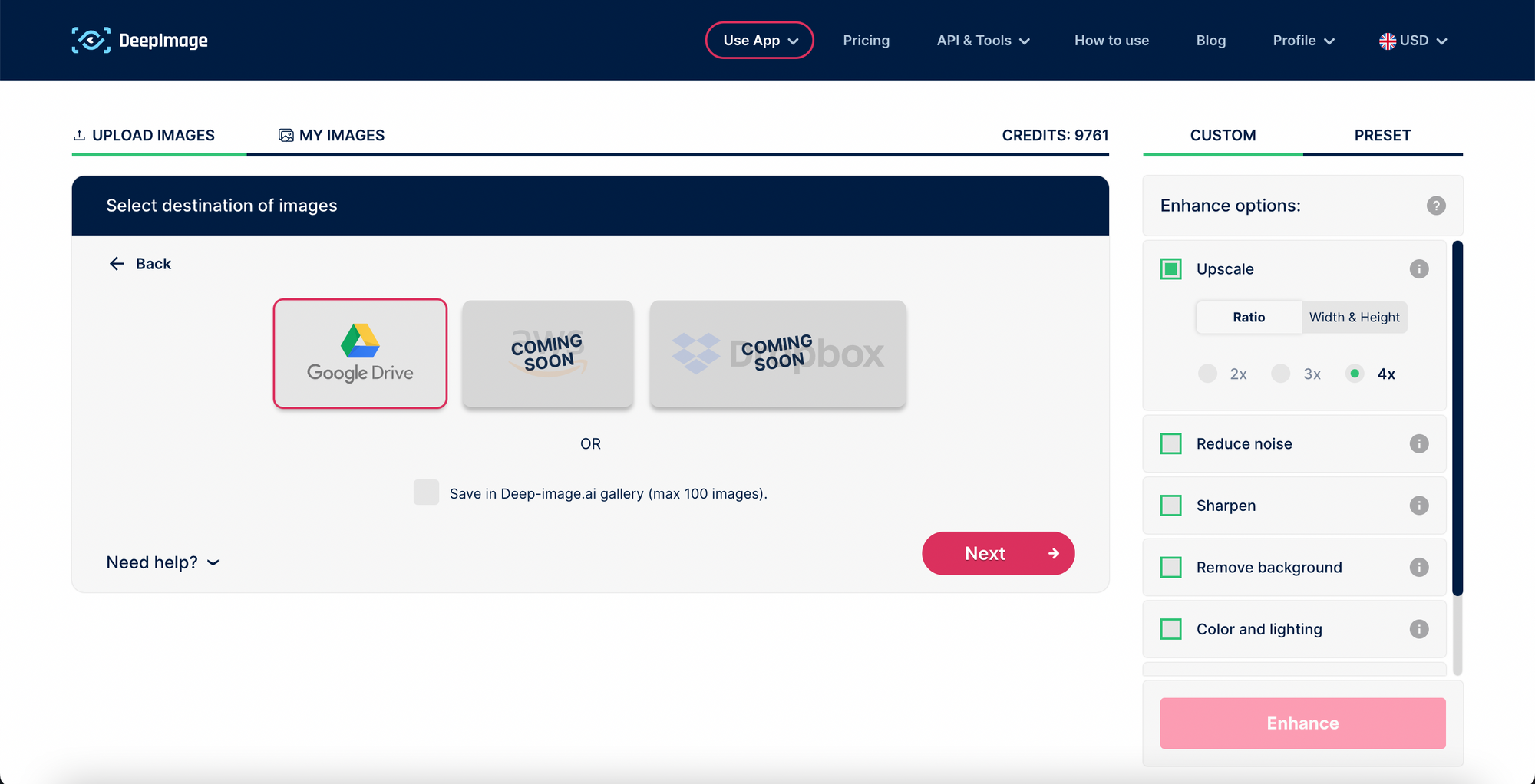 Guide Step By Step Batch Uploading From Google Drive In Deep image ai