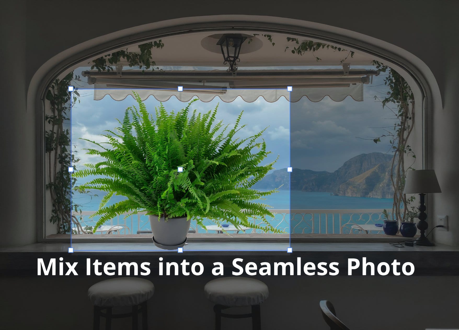 Layering items together in a collage and using AI to bind them into one ...