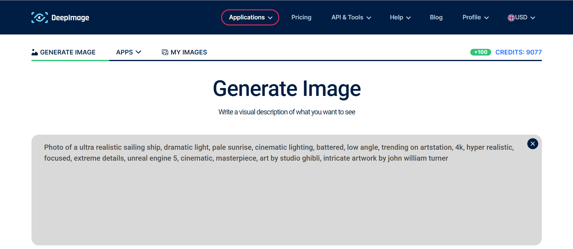 Deep-image.ai's Generate Image Function - A Guide to Transforming Words into Visuals