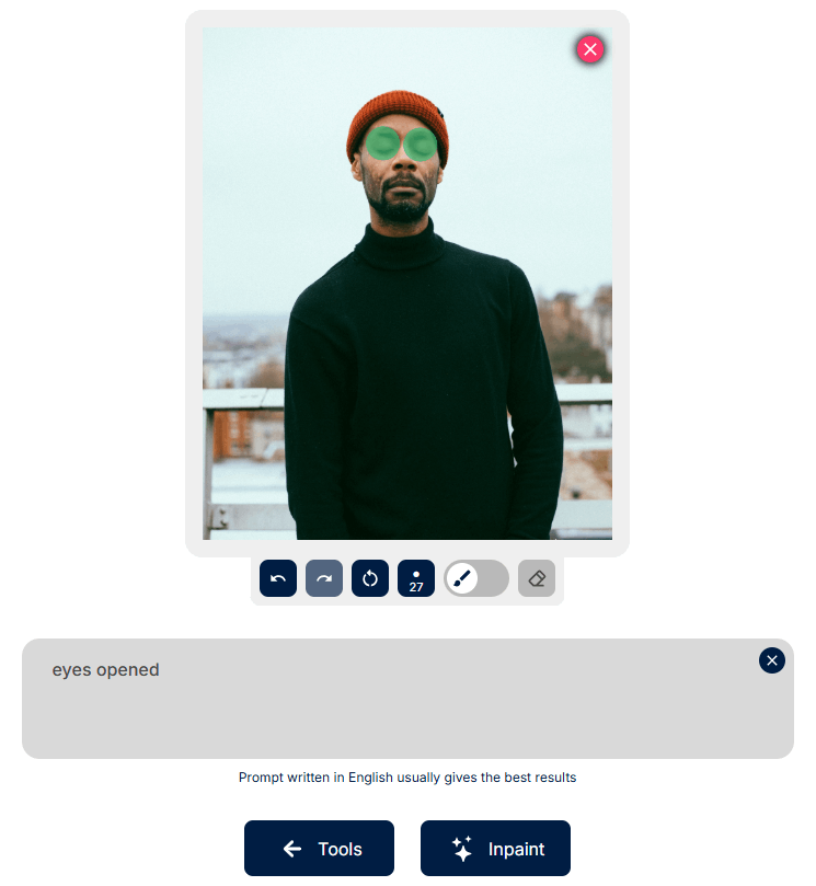 Online Face Expression Correction with Face Swap AI